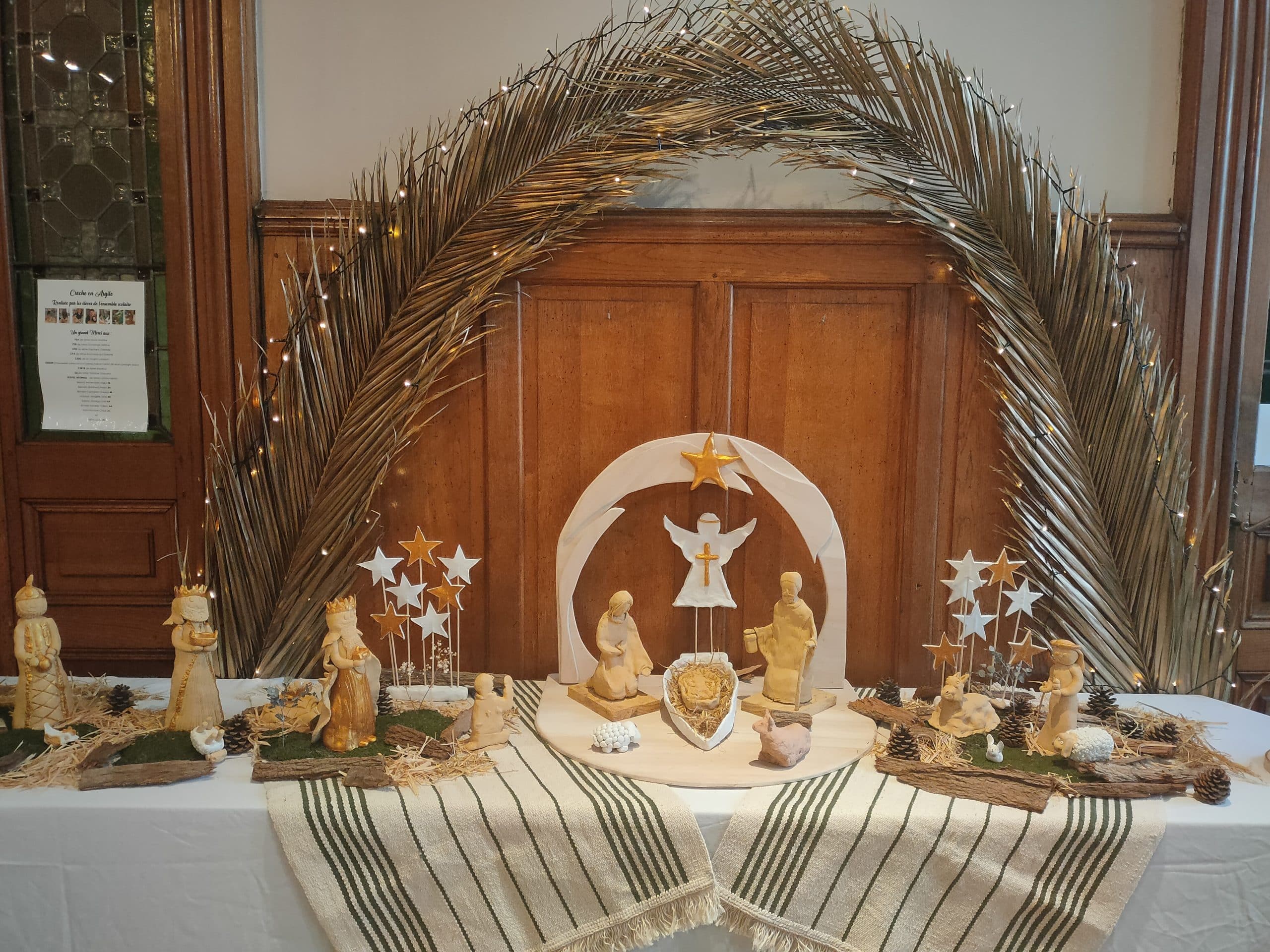 Crèche en argile - La Salle Saint-Bernard à Bayonne